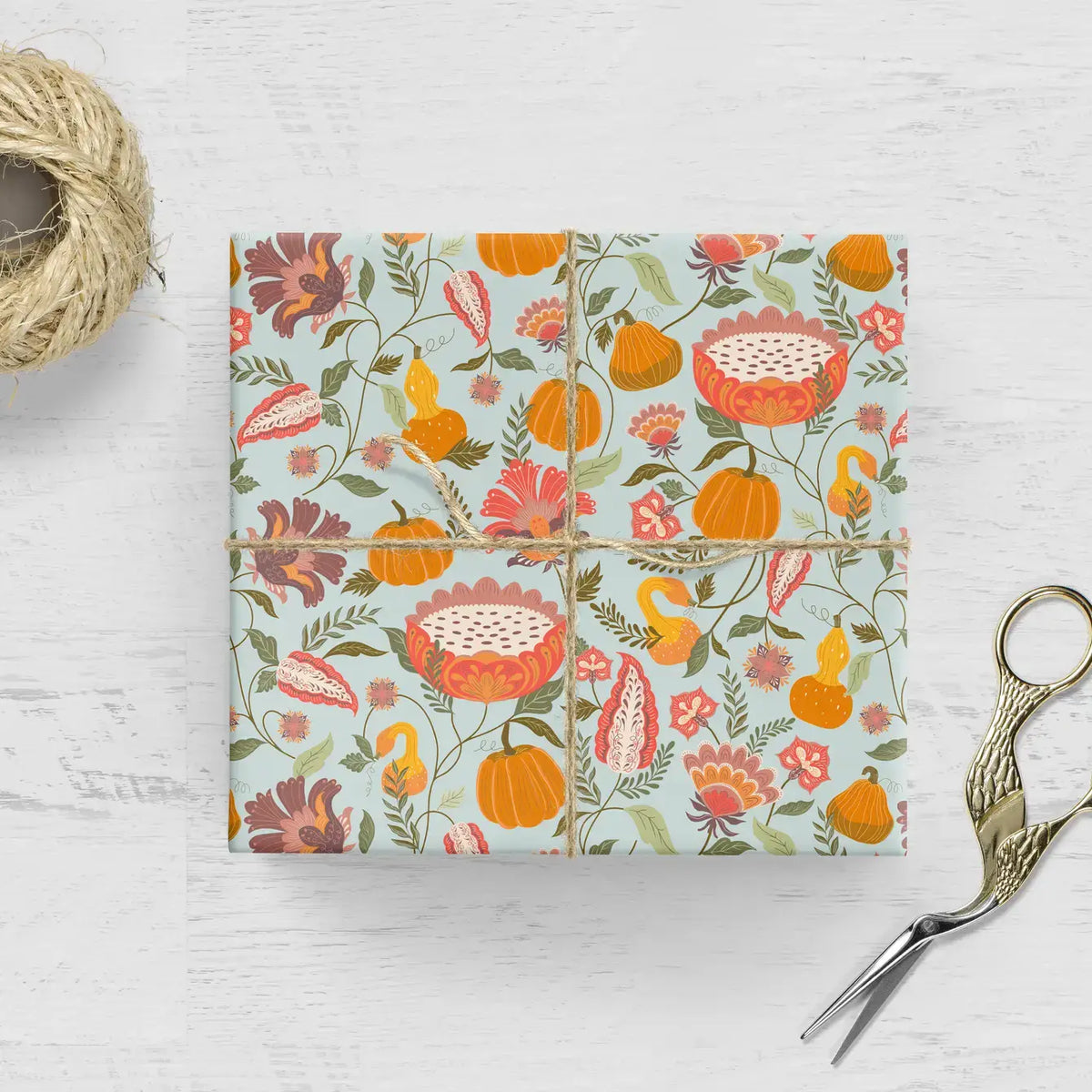 Pumpkin Garden Wrapping Paper - Single Sheets – Why I Love Where I Live