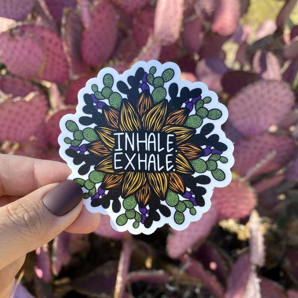 Inhale Exhale Sticker – Why I Love Where I Live